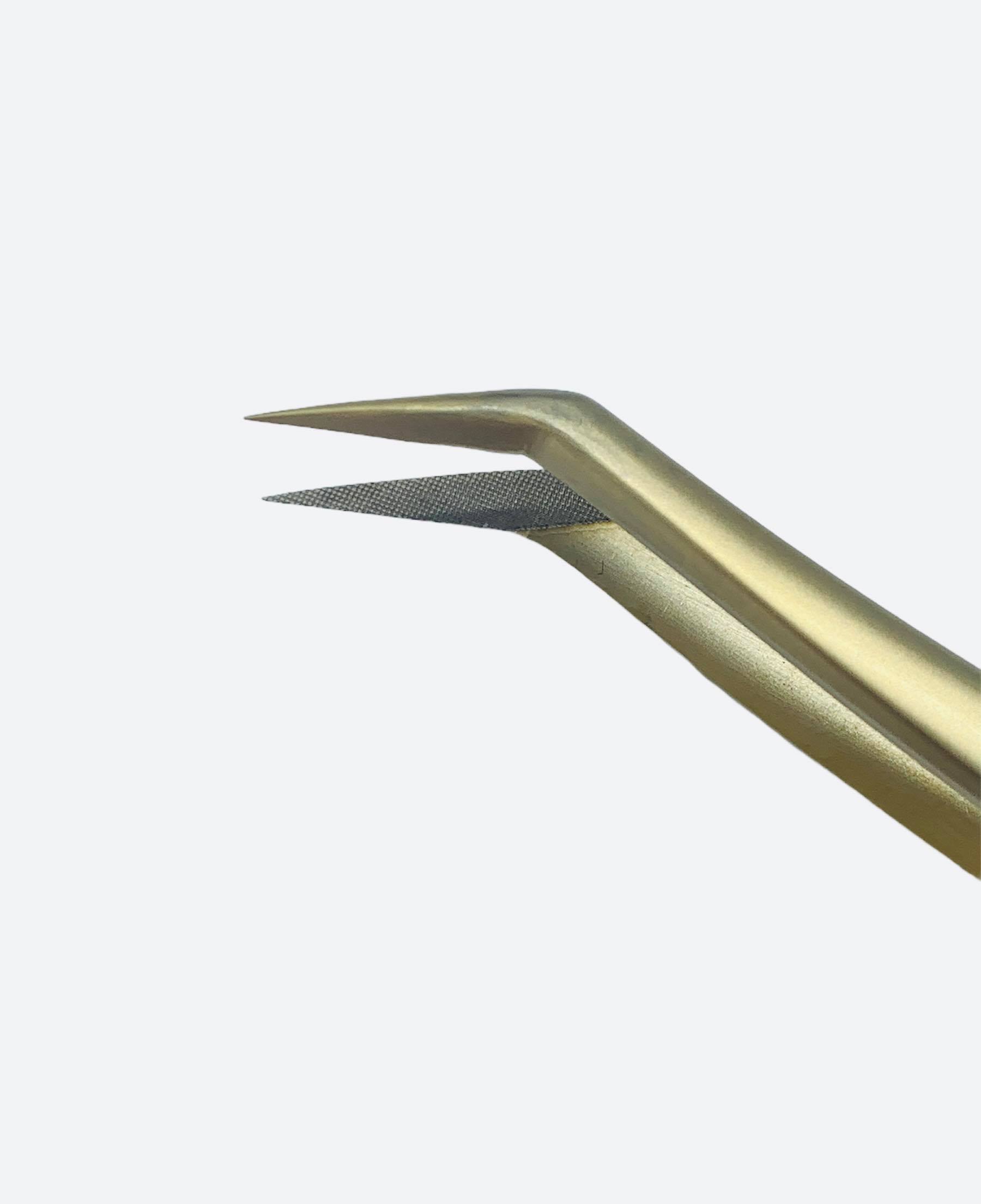 Camellia 45 degrees long pincet – Allurenlashes.com